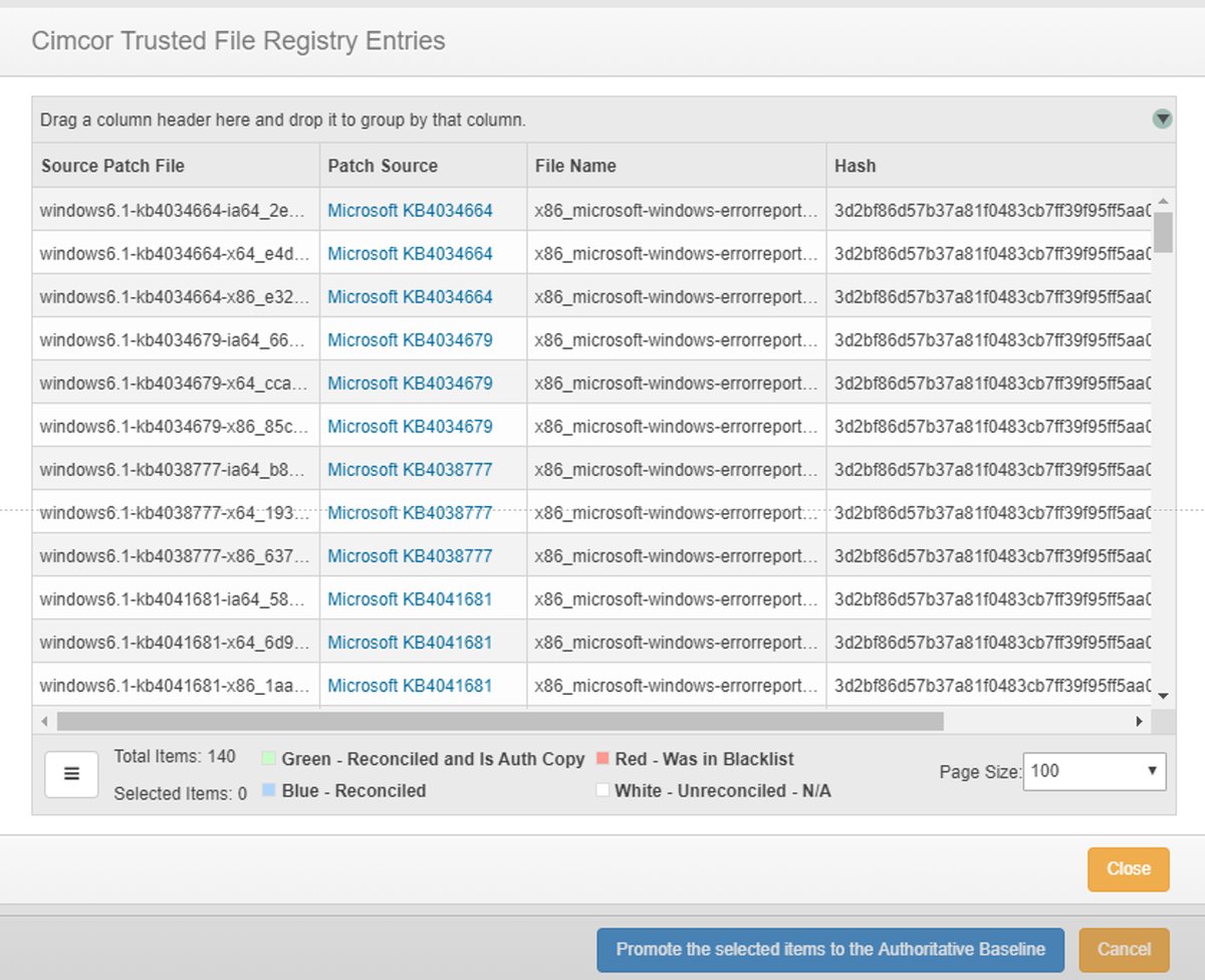 Trusted File Registry: Automatically Identify Valid Changes